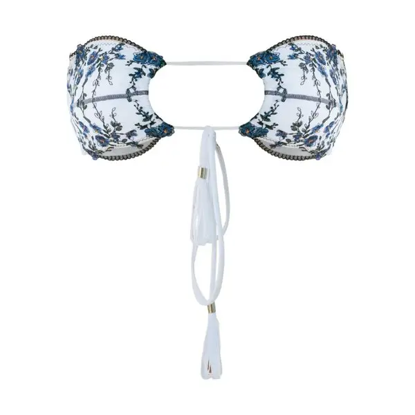 IVY SWIMWEAR Amarys In Floral Bikini Top - Blue