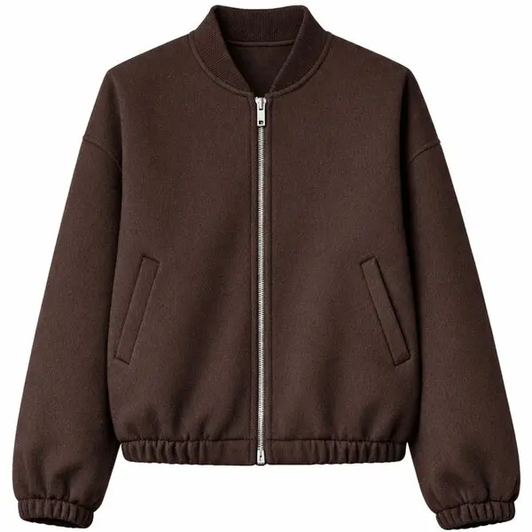 GUARDS LONDON Lora Wool Cashmere Bomber Jacket Chocolate - Brown