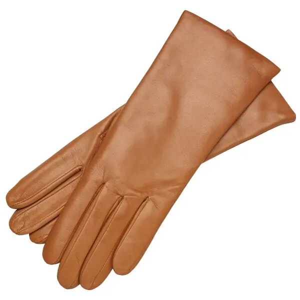 1861 GLOVE MANUFACTORY Marsala Minimalist Leather Gloves In Camel Nappa Leather - Brown