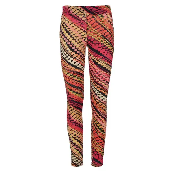 CONQUISTA Multi-colou Print Leggings - Red