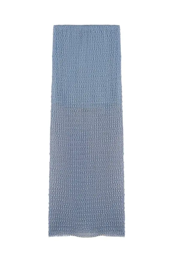NOCTURNE Mesh Detail Maxi Skirt - Blue