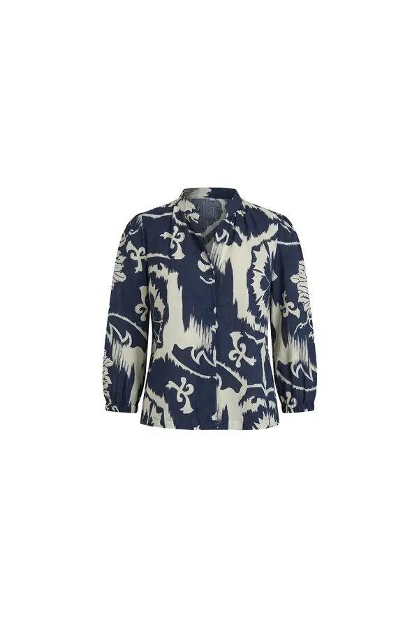 JAMES LAKELAND Navy Ornatal Print Shirt - Blue