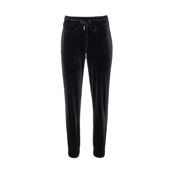 LITA COUTURE Velvet Sweatpants - Black
