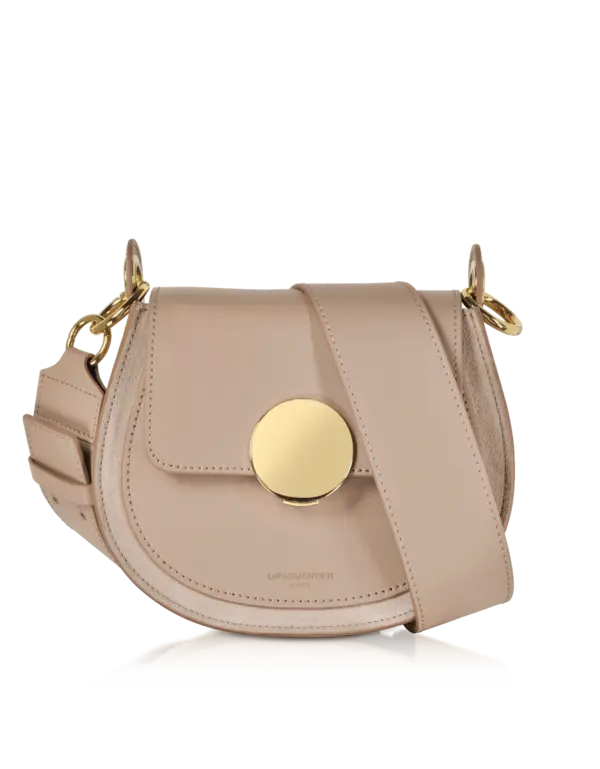 LE PARMENTIER Neutrals Yucca Suede & Leather Shoulder Bag Nude - Black/brown