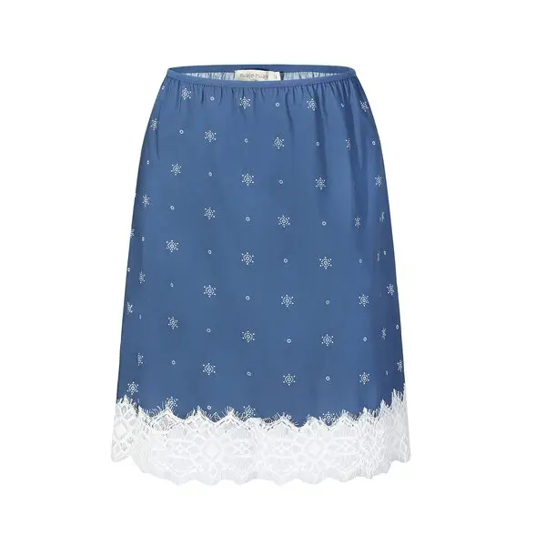 NUAJE NUAJE Soleil Lace Trim Cotton Skirt