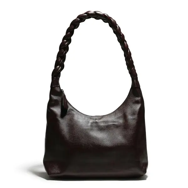 MAFALDA Ara Coffee Braided Bag Handmade Leather Bag - Brown