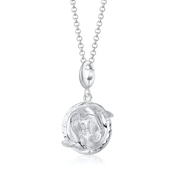 LILY CHARMED Sterling Pisces Zodiac Charm Necklace Star Sign Necklace - Silver