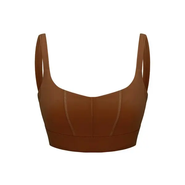 PCFG Bra With Stitch Detail - Brown