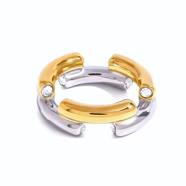 OLIVIA LE Art Deco Diional Ring - Silver