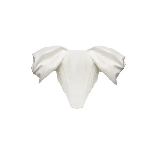 BENEDETTO Virgin Wool And Silk Corset - White