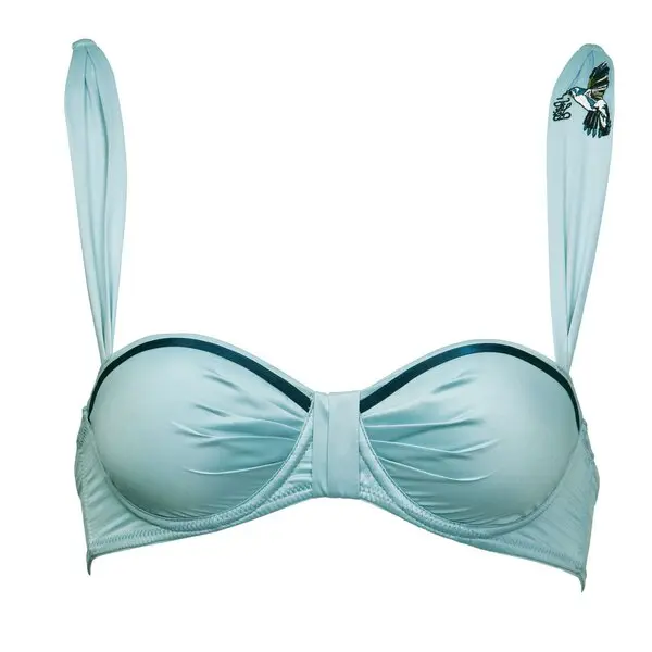 TALLULAH LOVE Hummingbird Balcony Bra Duck Egg - Blue