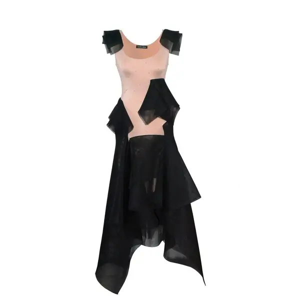 LAURA DAILI Neutrals Sculpted Grace Dress – Petite Fit - Black