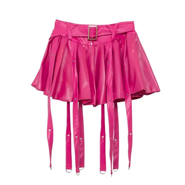PALOMA LIRA Angel Leather Skirt - Pink