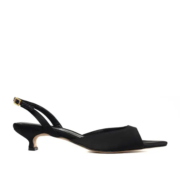 GINISSIMA Vicky Sandals Kitten Heels - Black