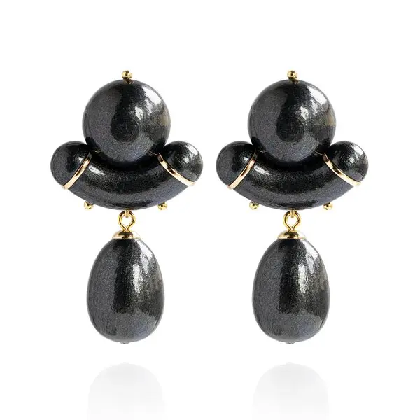SAULE LABEL Aria Earrings In Phantom