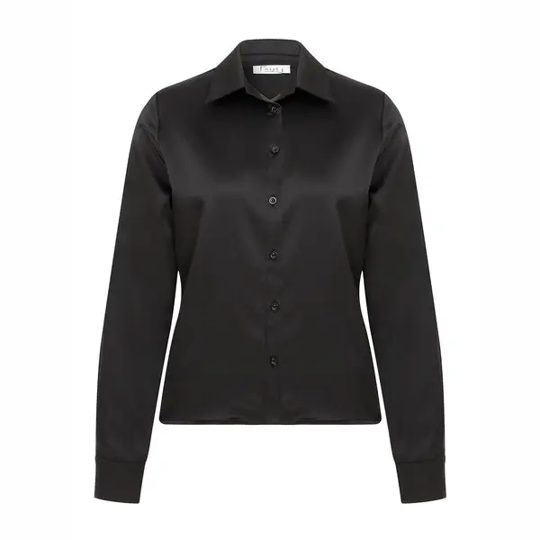 MAAN ISTANBUL Smooth Satin Shirt – Days - Black