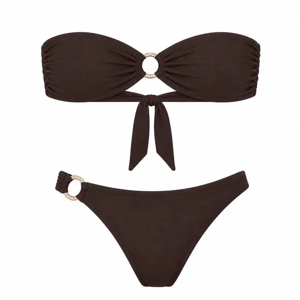 CHIARELLA Mare Bandeau Bikini - Brown