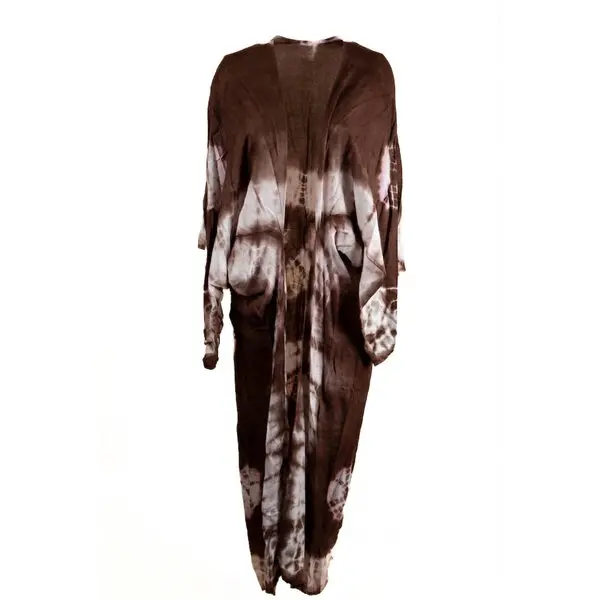 Saachi Tie Dye Maxi Kimono - Brown