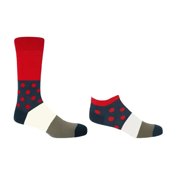 PEPER HAROW - MADE IN ENGLAND Mayfair Scarlet Luxury Crew & Trainer ’s Socks Bundle - Red