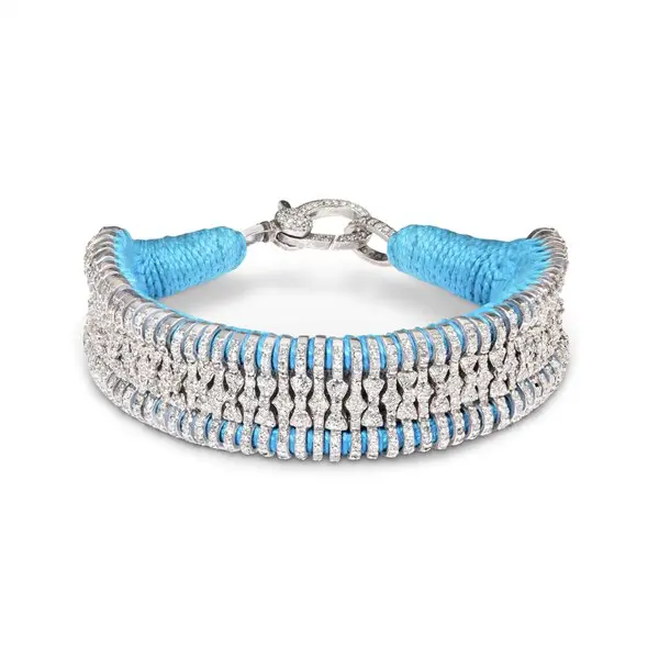 CARAVAN OF STONES Sky Silver Stacker - Blue