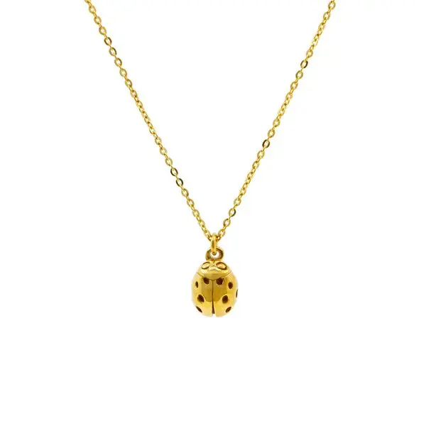 LEE RENEE Ladybird Necklace – -wings Closed - Gold
