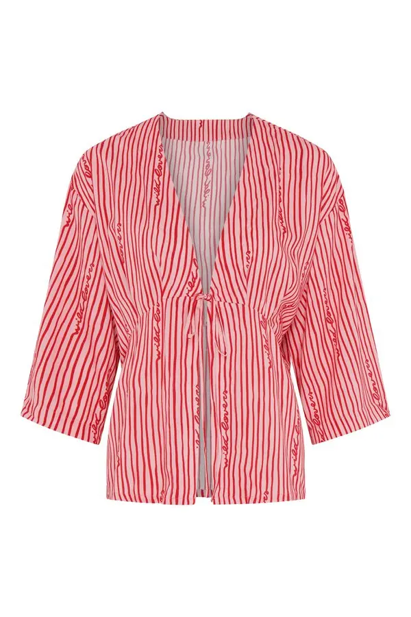 WILD LOVERS LONDON Flor Pyjama Kimono - Red
