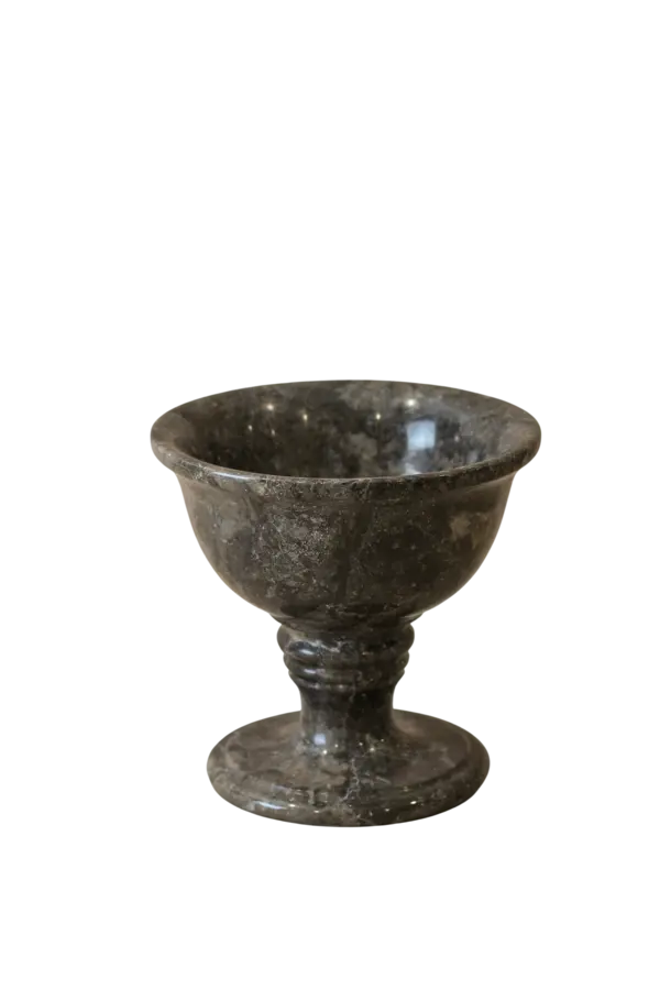 Botanical Boys Marble Chalice Bowl - Black