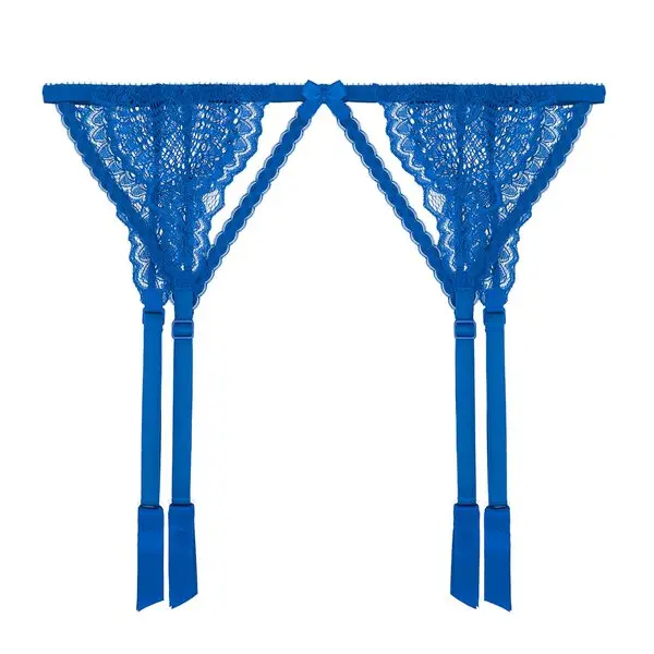 JOURNELLE Natalia Suspender Belt Lapis - Blue