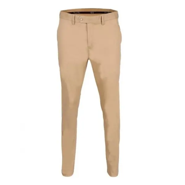DAVID WEJ Paco Plain Chino Trousers – Beige - Brown
