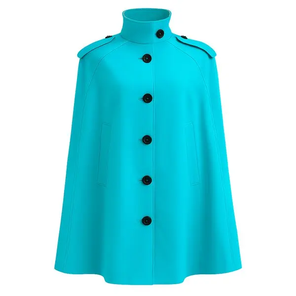 BEIRA Nadia Light Waterproof Cape With Navy Contrast - Blue
