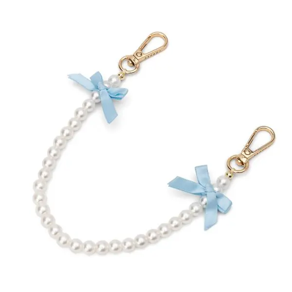 Cordée Cases White / Blue Pearl Bow Phone Wristlet Powder Blue - White/blue