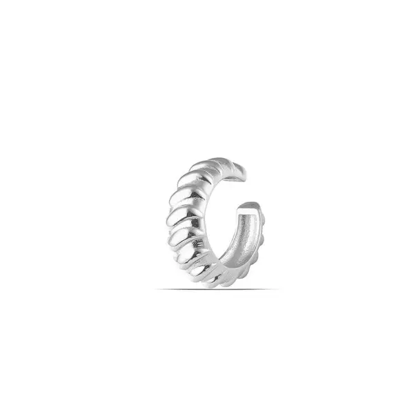 SPERO LONDON Croissant Ear Cuff No Piercing Sterling One Piece - Silver
