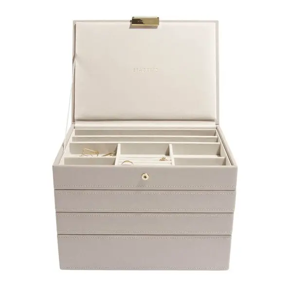 STACKERS Neutrals Taupe Classic Jewelry Box Set Of Four - Black