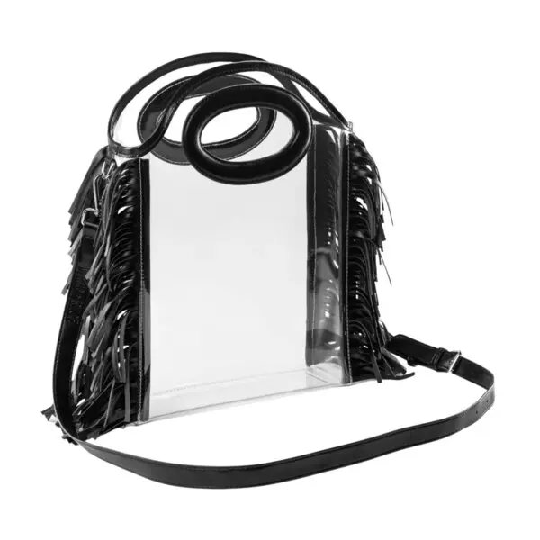 MARGO PAIGE Stadium-approved Clear Tote Handbag - Black
