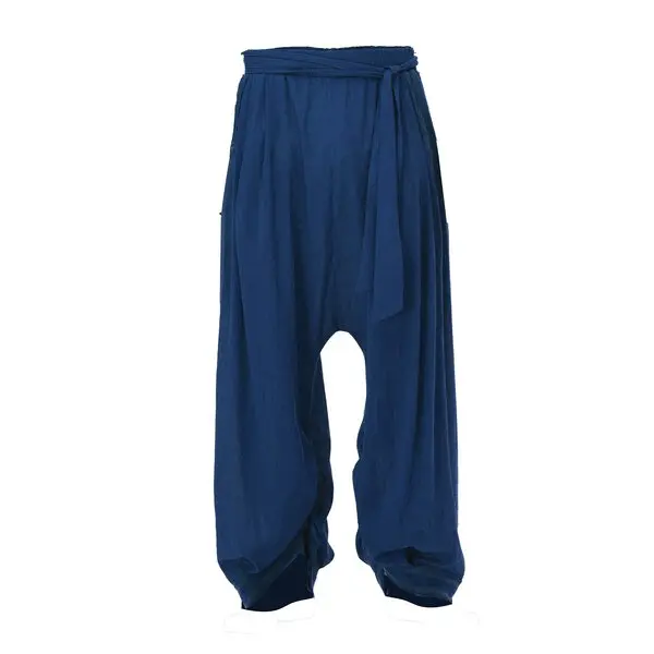 ZHENABIA Loose Boho Harem Pants - Blue