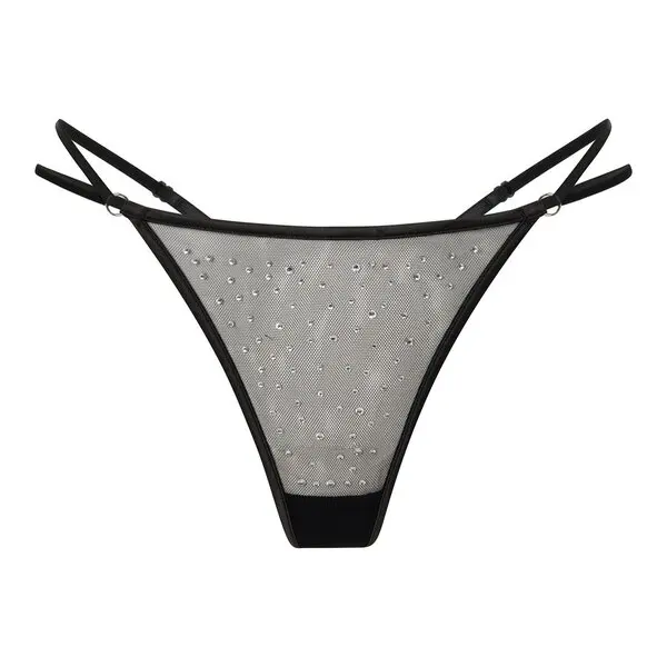EMPRESS MIMI Astria String With Crystal Details - Black