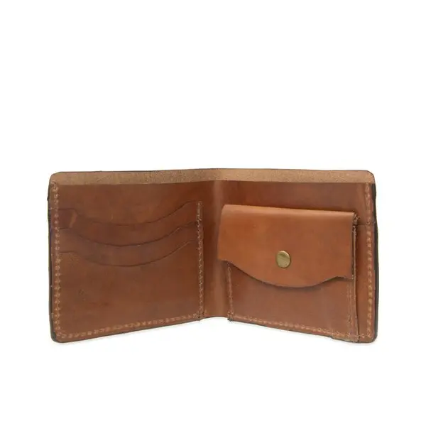 VIDA VIDA Luxe Tan Leather Wallet With Coin Pocket - Brown