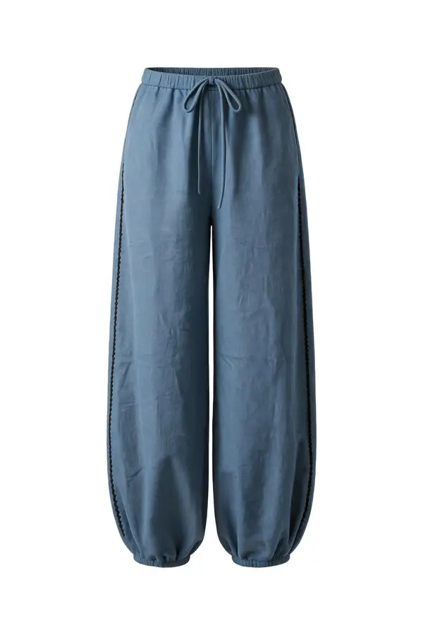 AMY LYNN Miami Balloon Trousers Denim - Blue