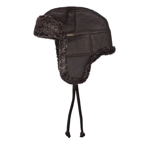 OWEN BARRY Sheepskin Trapper Hurricane Garth - Brown