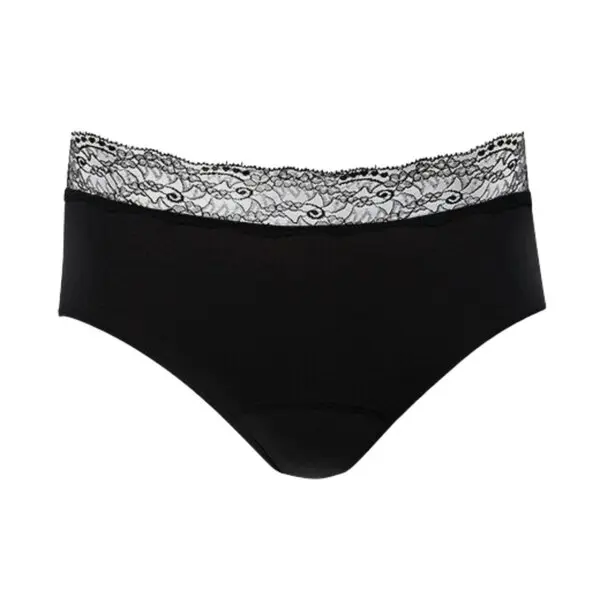 ZD ZERO DEFECTS Atenea High-waist Lace Brief – Softness With Soy Fiber Color - Black