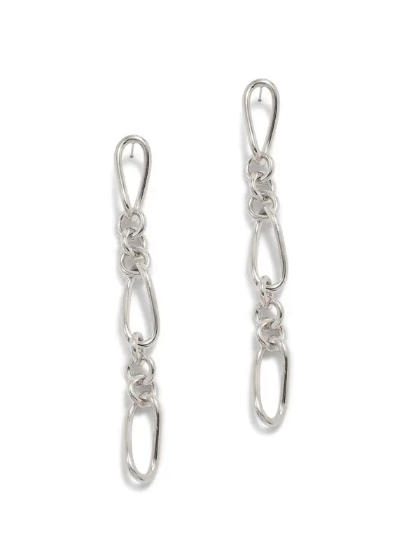JAREDJAMIN Skyler Chain Post Earrings - Silver