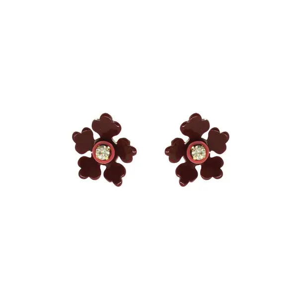 GISSA BICALHO Acrylic Handmade Earring Kit Flower - Red