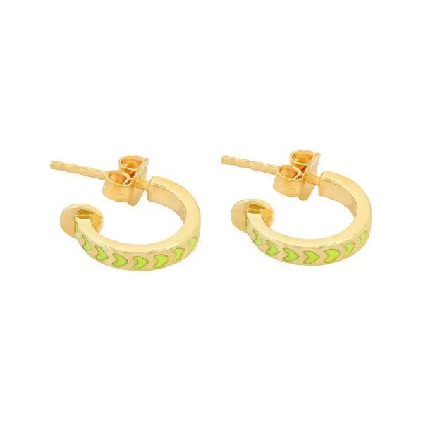 APRÈS YOUTH Gold / Yellow Spark Enamel Earrings Yellow - Gold/yellow