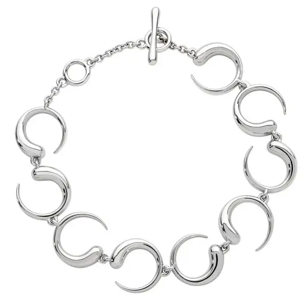 LUCY QUARTERMAINE Solid Sterling Luna Bracelet - Silver