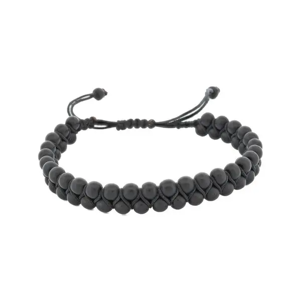 EBRU JEWELRY Onyx Stone Beaded Striking Bracelet - Black