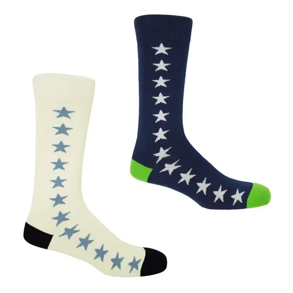 PEPER HAROW - MADE IN ENGLAND Blue / White Starfall Royal Blue & Starfall White Socks Bundle - Blue/white