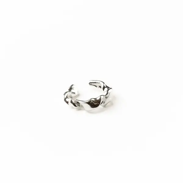 SARAHBIJOUX Ribbon Ear Cuff - Silver