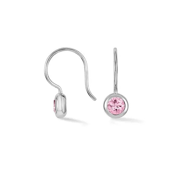 DOWER & HALL Silver / Pink Pink Quartz Dewdrop Earrings - Silver/pink
