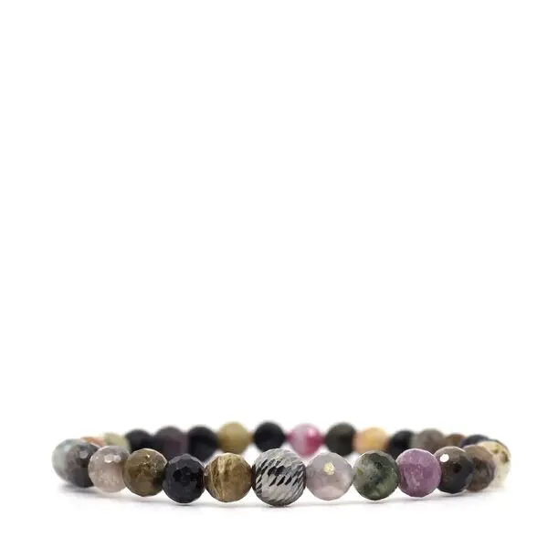 Shar Oke Neutrals / Tourmaline & Sterling Bracelet - Silver