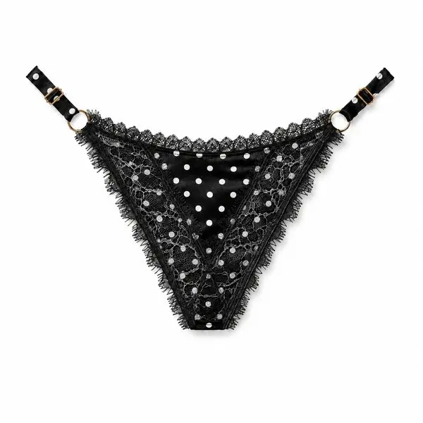 NOBLESSE OBLIGE Luna String Polka Dot - Black